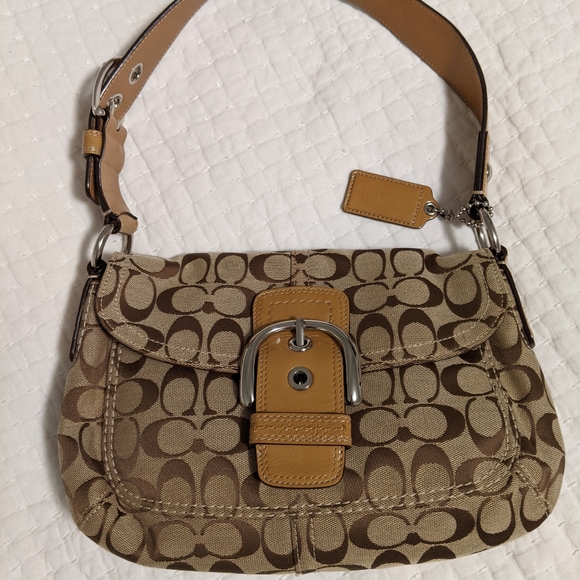 Coach | Bags | Coach Signature Canvas Shoulder Bag | Poshmark